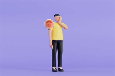 Premium Psd Man Having Red Spots On His Tongue Suffering A Fungal