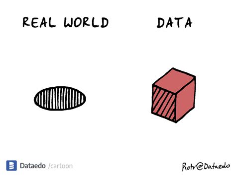 real world vs data 2 dataedo data cartoon