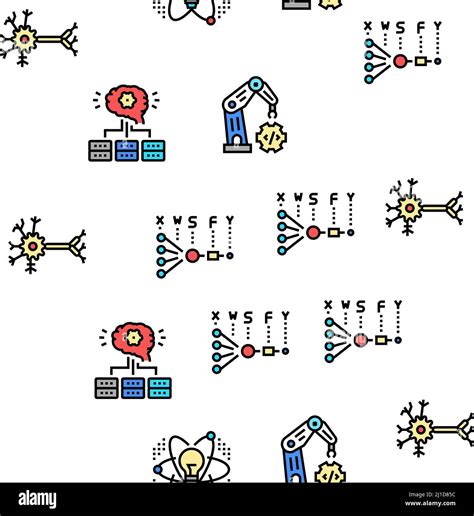 Neural Network And Ai Vector Seamless Pattern Stock Vector Image Art Alamy