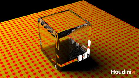 Object With Glass Material Casting Shadows Lighting And Rendering