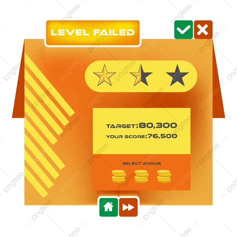 Game Level Map Vector Hd Images Game Level Failed Interface Vector