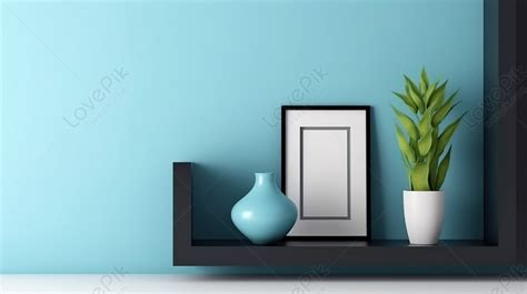 파란색 선반 모형 정사각형 배경에 3d 기울고 있는 검은색 액자 푸른 벽 배경 포스터 프레임 배경 사각 배경 이미지 Hd 푸른 벽 포스터 프레임 사각 배경 사진