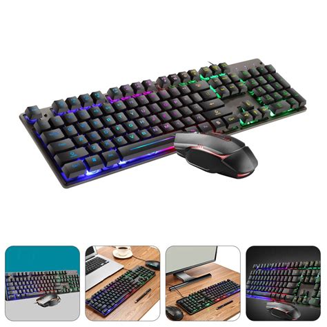 1 Set Keyboard Combo Rgb Backlight Keyboard Ergono Grandado
