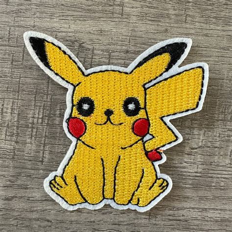 Pikachu Iron On Patch Etsy