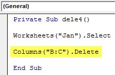 VBA Delete Column How To Delete Column In Excel Using VBA Code