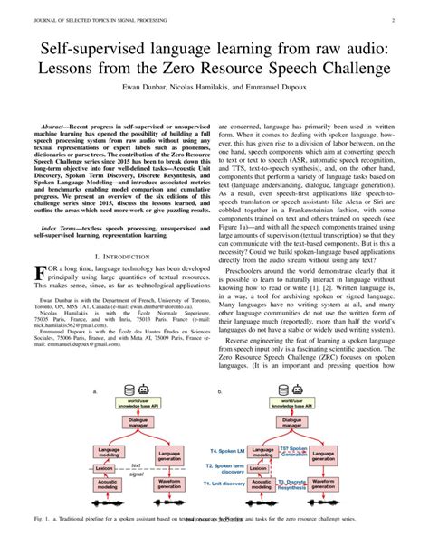 Self Supervised Language Learning From Raw Audio Lessons From The Zero Resource Speech