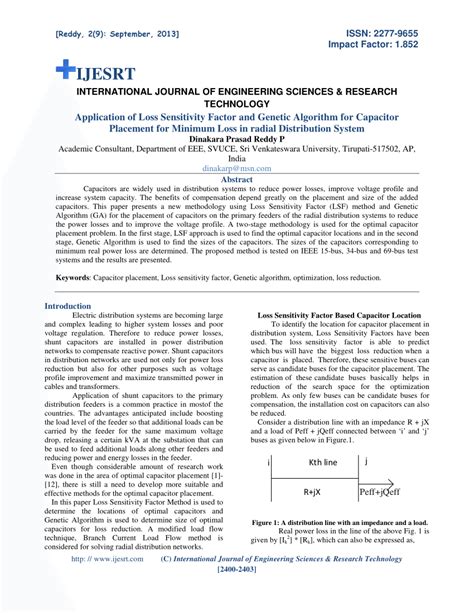 Pdf Application Of Loss Sensitivity Factor And Genetic Algorithm For Capacitor Placement For