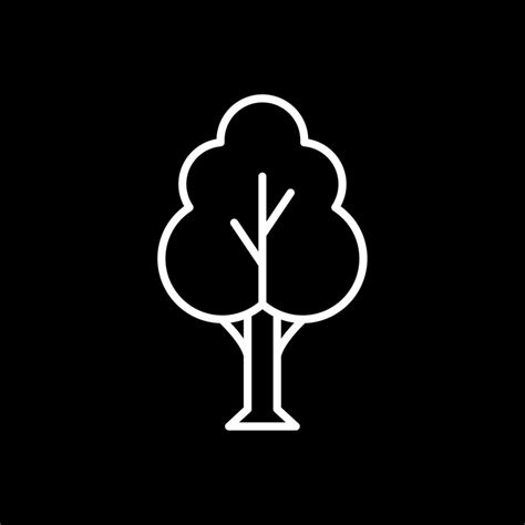 Tree Line Inverted Icon Design 43939947 Vector Art At Vecteezy