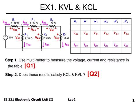 Ppt Ex1 Kvl And Kcl Powerpoint Presentation Free Download Id6833300