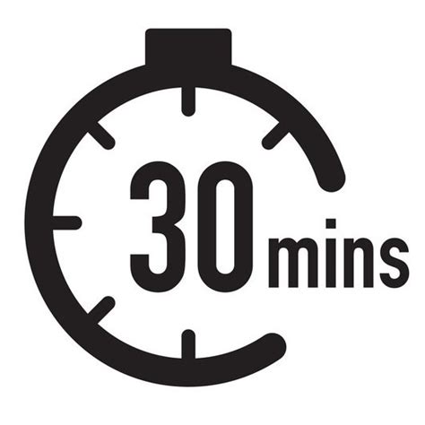30 Minutes Timer Stopwatch Or Countdown Icon Time Measure Chronometr