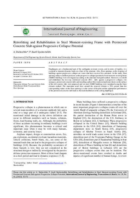 Pdf Retrofitting And Rehabilitation In Steel Moment Resisting Frame