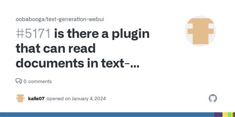 Is There A Plugin That Can Read Documents In Text Generation Webui