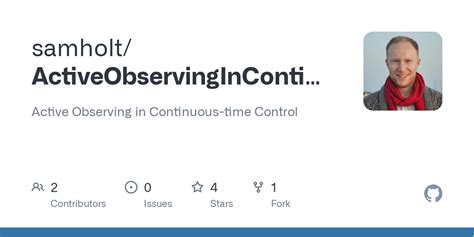 Github Samholtactiveobservingincontinuous Timecontrol Active