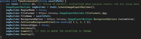Imageexportbuilder Commit Throws Memory Access Violation Only When Run Via Runmanaged