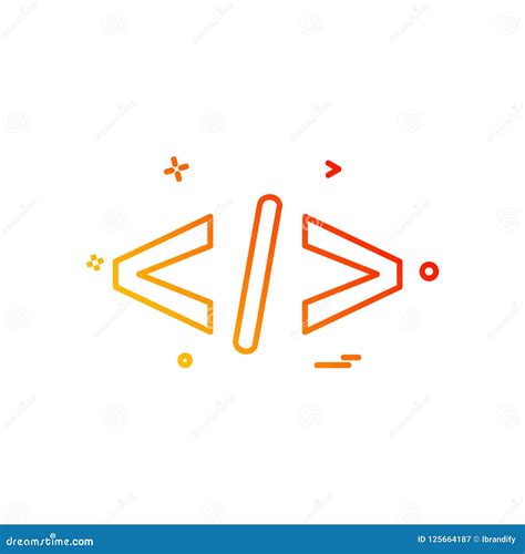 Code Icon Design Vector Stock Vector Illustration Of Internet 125664187