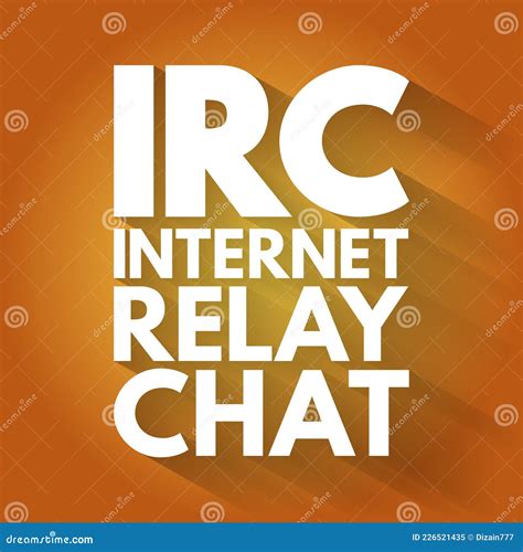 Irc Internet Relay Chat Acronym Technology Concept Background Stock