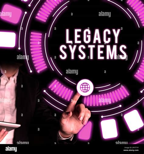 Text Showing Inspiration Legacy Systems Word For Old Method Technology Computer System Or
