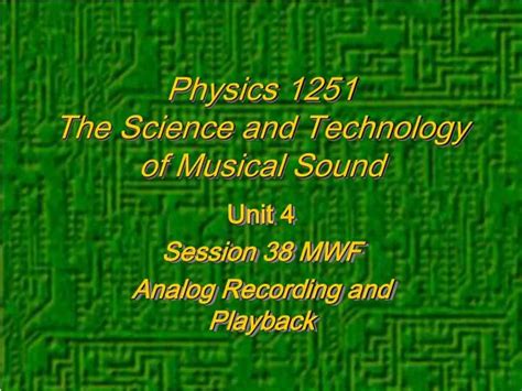PPT Physics 1251 The Science And Technology Of Musical Sound PowerPoint Presentation ID 5581624