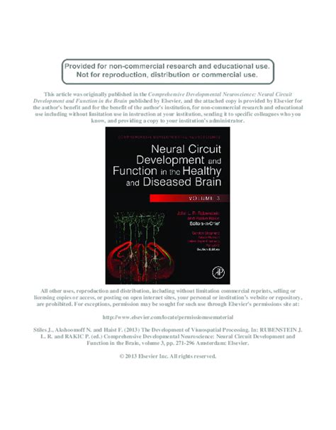 Pdf The Development Of Visuospatial Processing