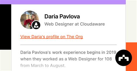 Daria Pavlova Web Designer At Cloudaware The Org