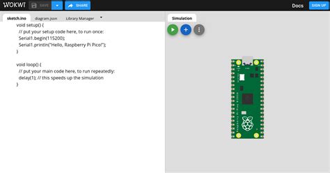 Raspberry Pi Pico On Wokwi Online Esp32 Stm32 Arduino Simulator