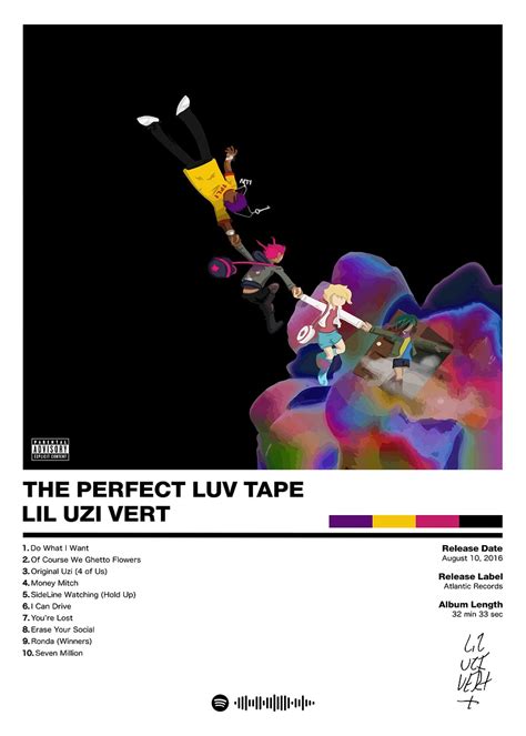 Lil Uzi Vert The Perfect Luv Tape Poster Picture Metal Print