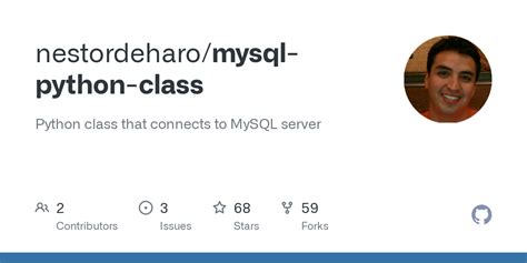 Github Nestordeharomysql Python Class Python Class That Connects To Mysql Server