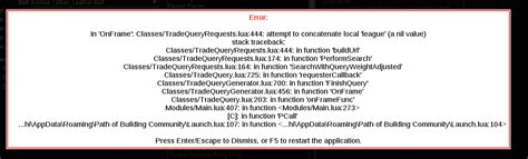 Crash On Trading Search Issue PathOfBuildingCommunity PathOfBuilding GitHub