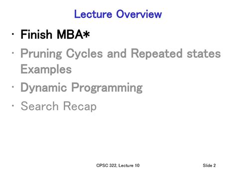 computer science cpsc322 lecture ppt download
