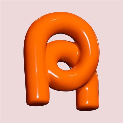 Premium Psd 3d Letter R Orange