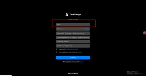 Create An Account Docs