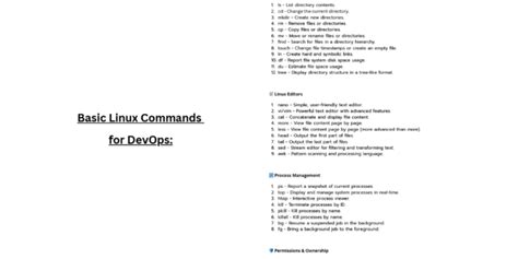 basic linux commands for devops pdf