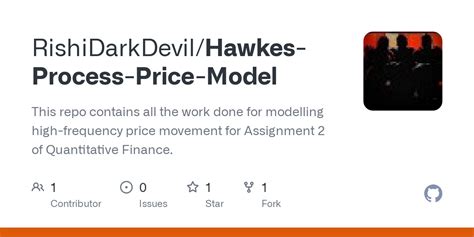 Github Rishidarkdevilhawkes Process Price Model This Repo Contains All The Work Done For