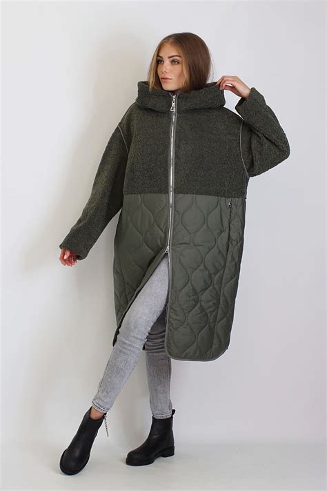 Пальто кокон oversize Plus Size Astrid 7542 купить Украине