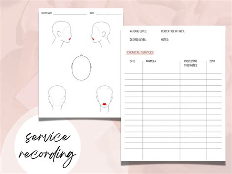 Hair Salon Client Intake Form New Client Hair Salon Form Etsy