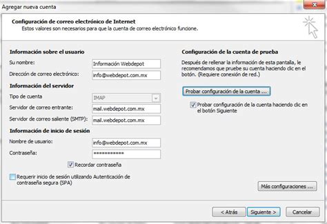 C Mo Configurar Una Cuenta De Correo Imap En Outlook Webdepot