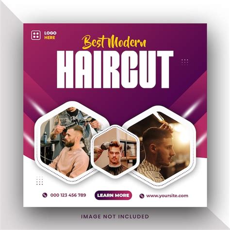 Premium Psd Best Modern Haircut Social Media Instagram Post Template