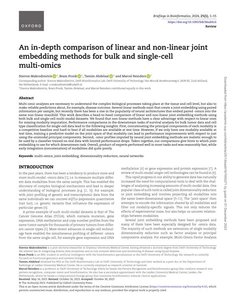 Pdf An In Depth Comparison Of Linear And Non Linear Joint Embedding