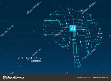 Abstract Circuit Board Human Brain Technological Brain Machine Learning Concept Stock Vector By