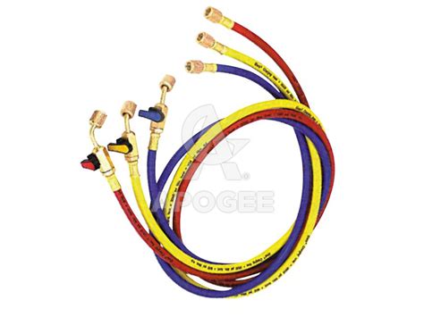Комплект маркучи за фреон R410A, R3ра с кран 1/4" x 45° 5/16" - 150 cm ...