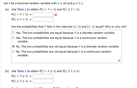 Solved N10let Y Be A Binomial Random Variable With N10 And