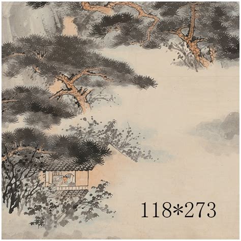 名家字画张大千仿石涛山水图艺术微喷字画办公室玄关装饰画芯现货 阿里巴巴