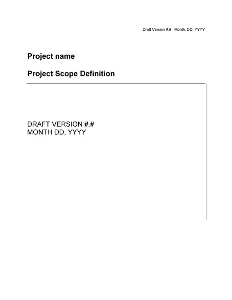 43 Project Scope Statement Templates Examples ᐅ TemplateLab