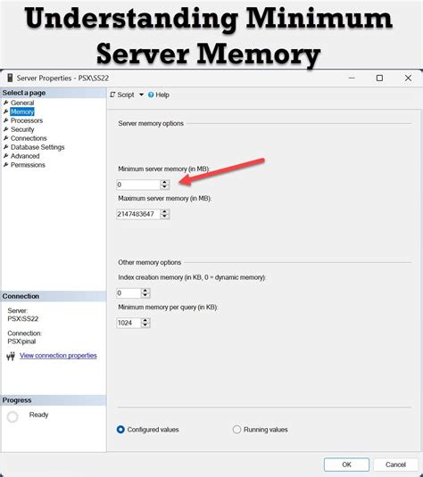 sql server understanding minimum server memory sql authority with
