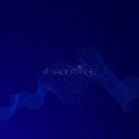 Vector Abstract Glowing Wave Lines On Dark Blue Background Striped Lines Texture Dynamic Wave