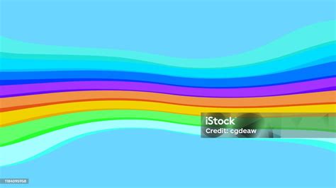 배경에 대한 파란색 색상과 무지개 파도 추상 적 색파 선 벽지 무지개 곡선 멀티 컬러 줄무늬 그래픽 디자인무지개 아트 라인 색상 멀티 컬러 현대 아트 라인 스타일 가리기에