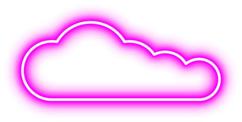 Glowing Neon Cloud Design Element 23817143 Png