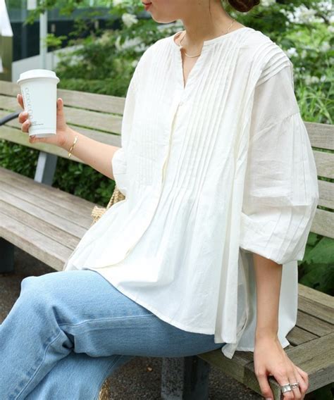 Andme（アンドミー）の「インド綿ピンタックシャツブラウス（シャツ ブラウス）」 Wear