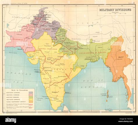British India Military Divisions Northern Southern Eastern Commands