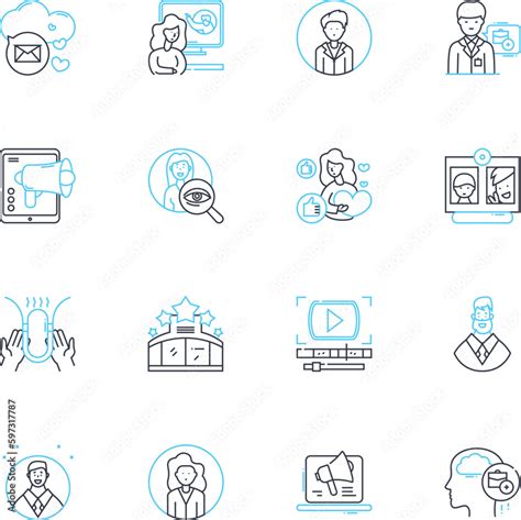 Modern Methods Linear Icons Set Automation Digitalization Innovation Optimization